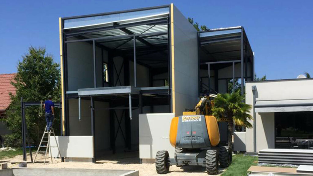 Maison structure métallique ID Construction - Ossature et bardage